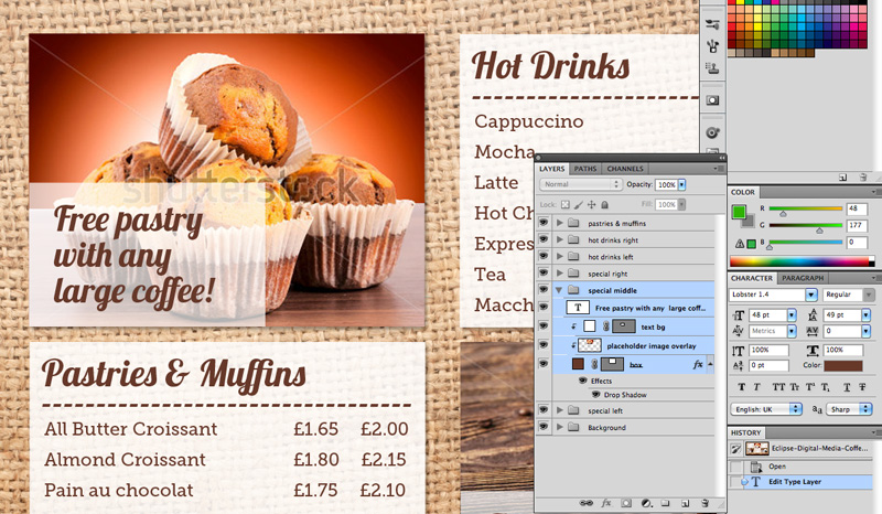 Eclipse Digital Media Digital Signage PSD Digital Menu Board Template ...