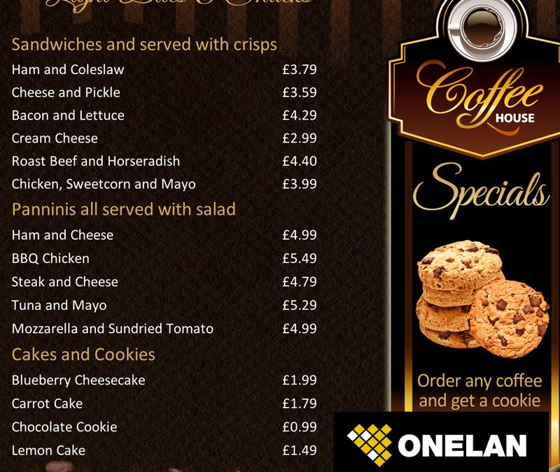 Eclipse Digital Media Digital Signage – ONELAN Layout Package Coffee ...