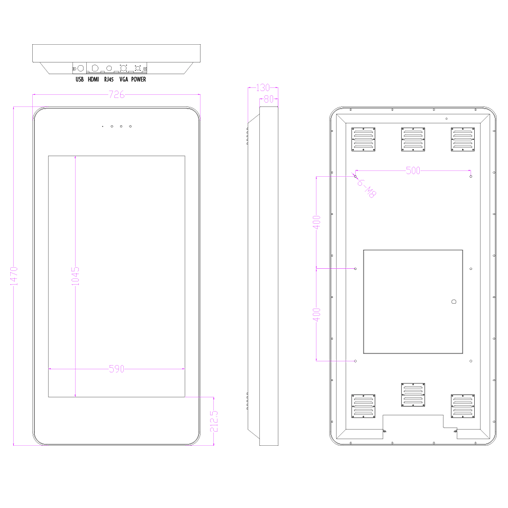 49″ Outdoor Digital Signage Display – Wall-mounted IP65 Rated | Eclipse ...